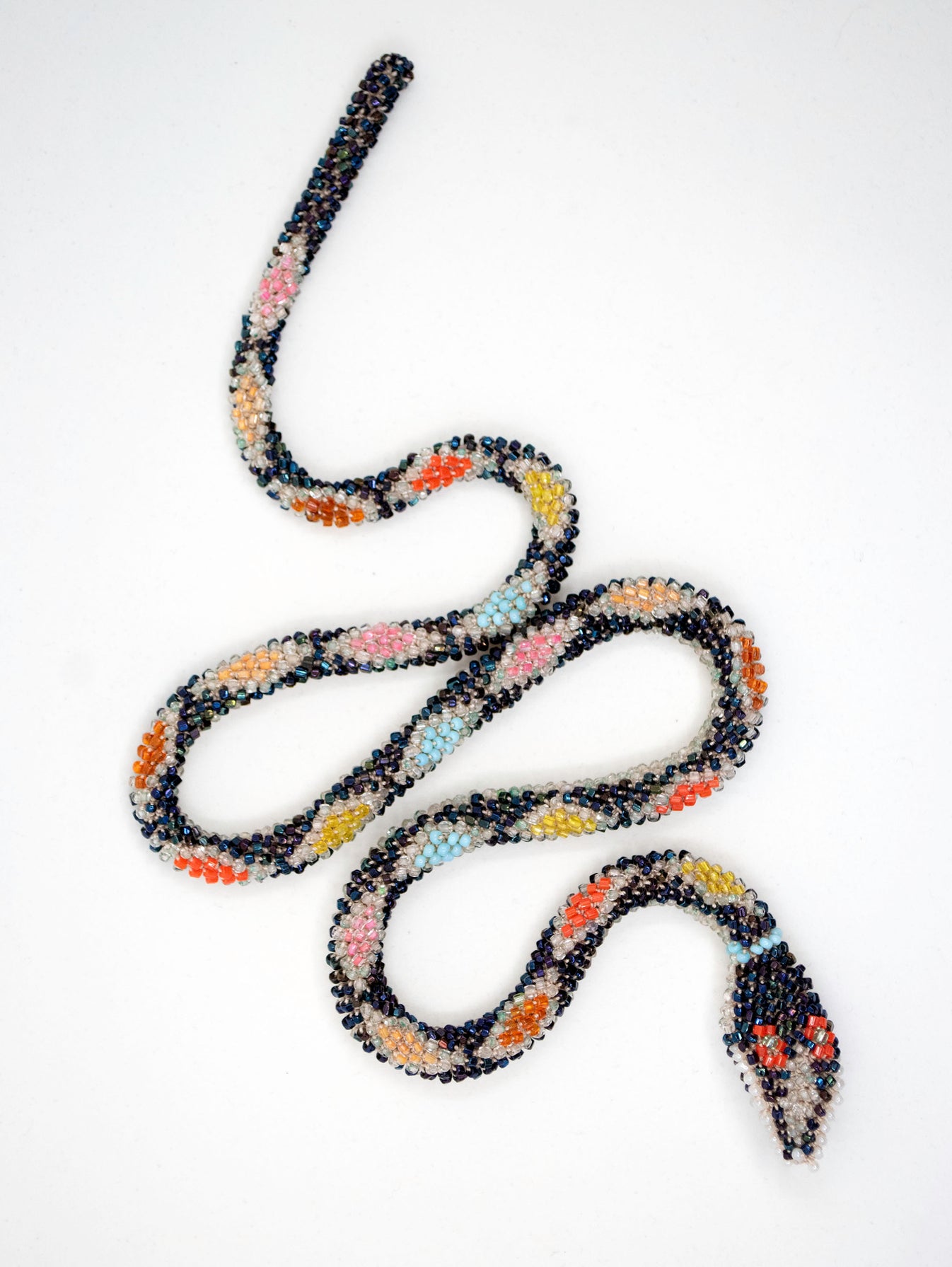 Bead Crochet Snake | Oil Slick Multi Color Diamond – Female Hysteria ...