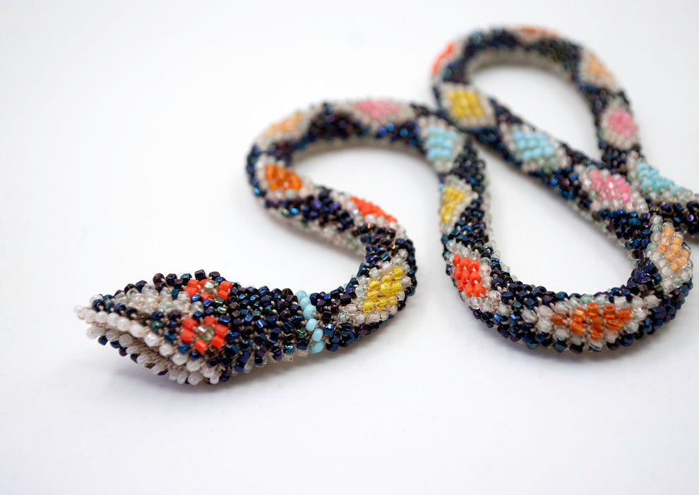 Bead Crochet Snake | Oil Slick Multi Color Diamond – Female Hysteria ...