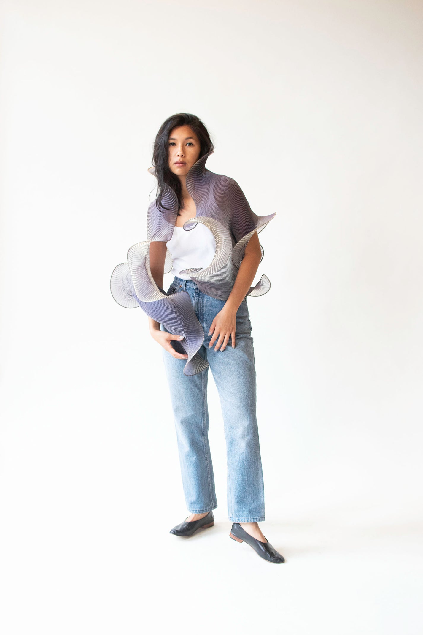 Iridescent Pleated Scarf | Jo Buckler – Female Hysteria Vintage