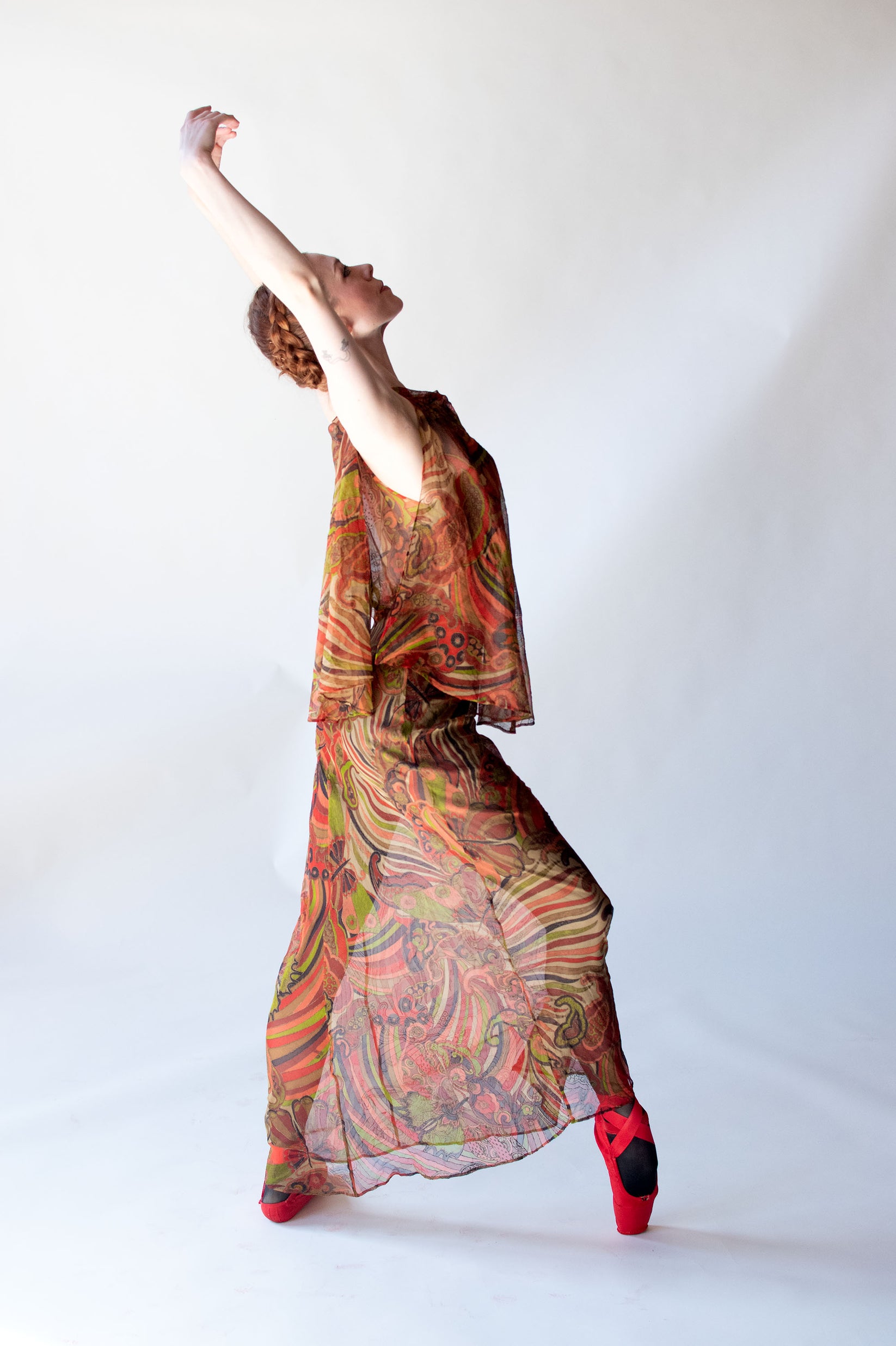 1920s Psychedelic Chiffon Dress – Female Hysteria Vintage