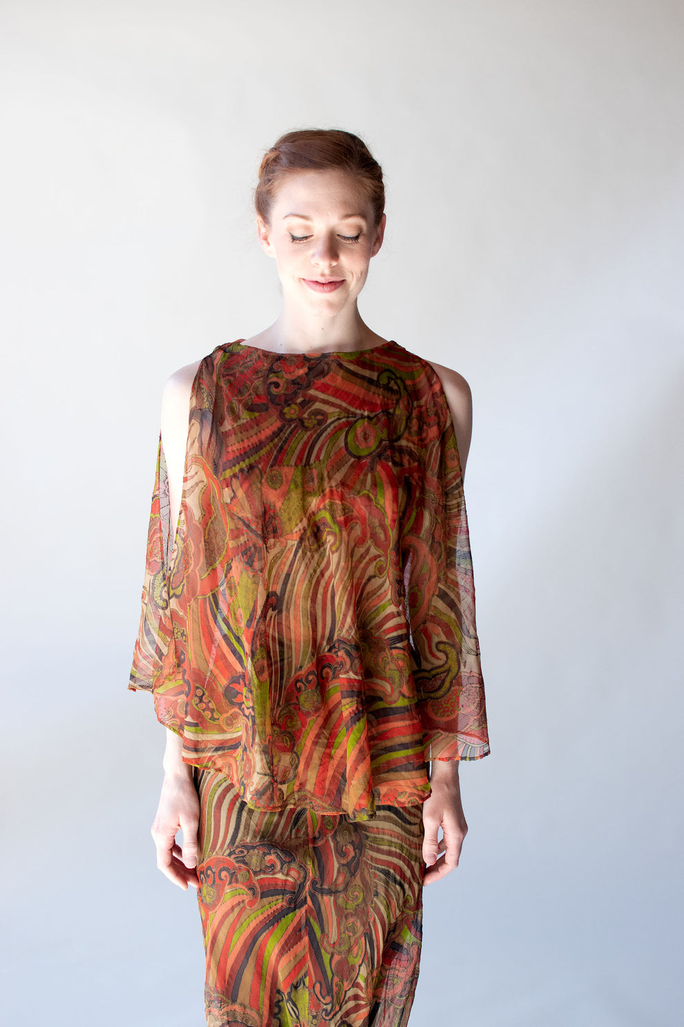 1920s Psychedelic Chiffon Dress – Female Hysteria Vintage